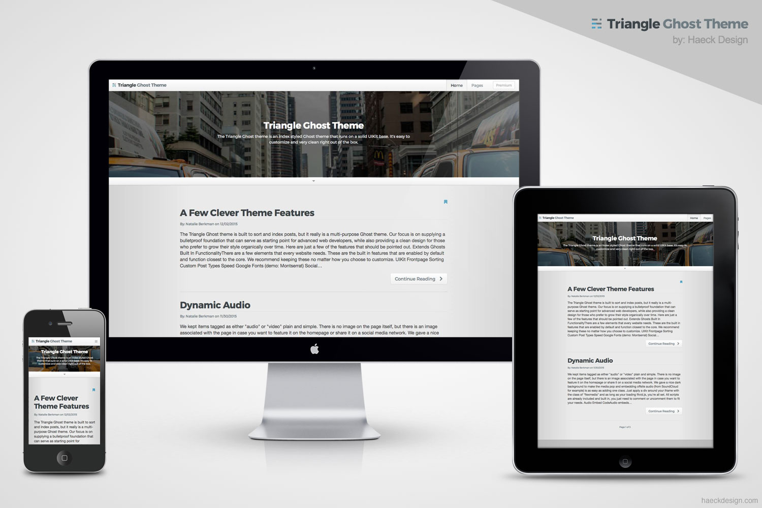 GitHub - HaeckDesign/triangle: Triangle Ghost Theme is fully responsive ...