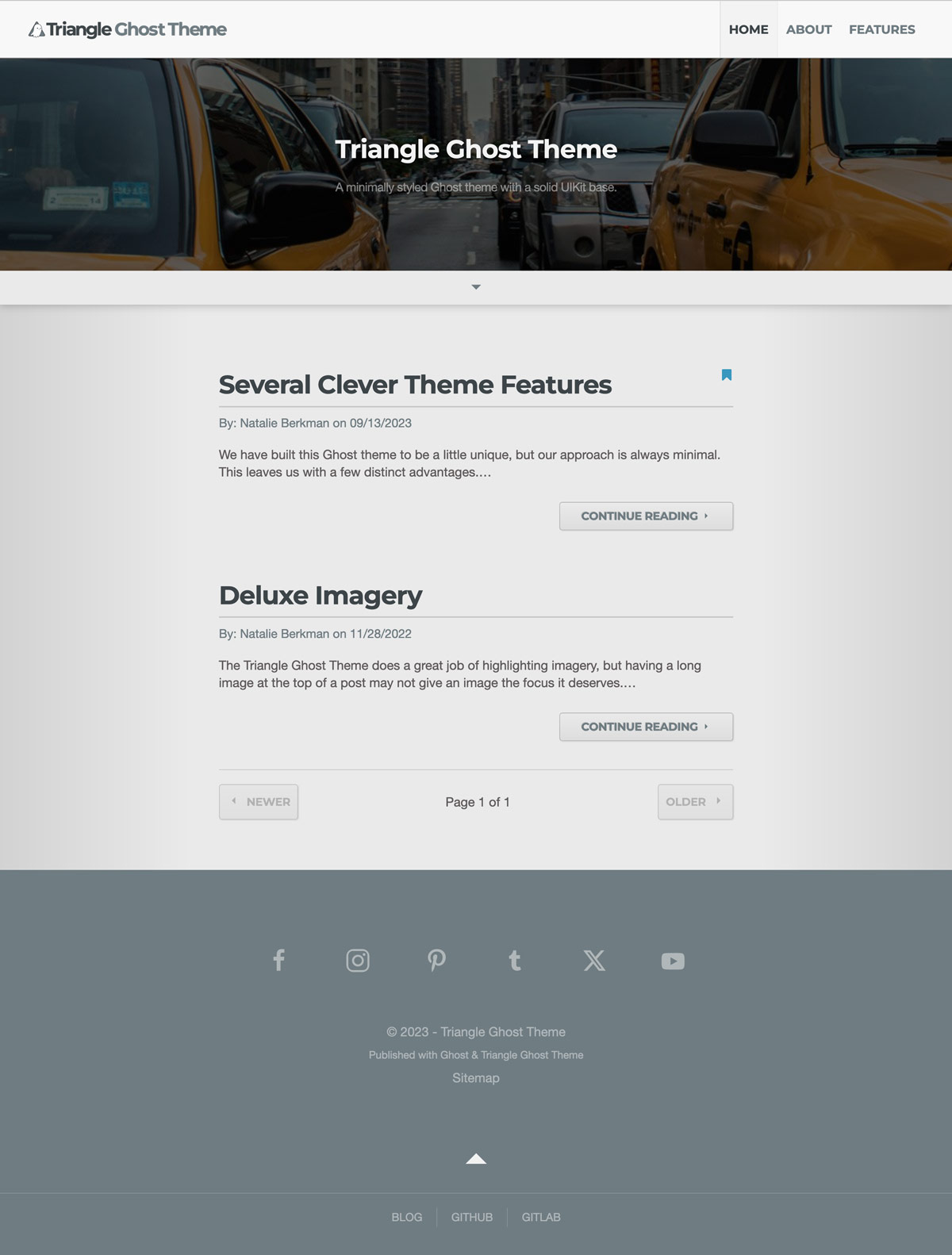 GitHub - HaeckDesign/triangle: Triangle Ghost Theme is fully responsive ...